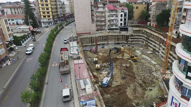 Trabzon'daki 9 katlı ve 310 araç kapasiteli tam otomatik otoparkın ...